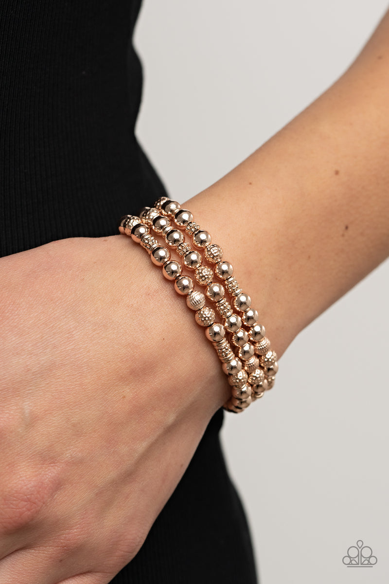 Paparazzi Jewelry Boundless Boundaries - Rose Gold Bracelets – Pure ...